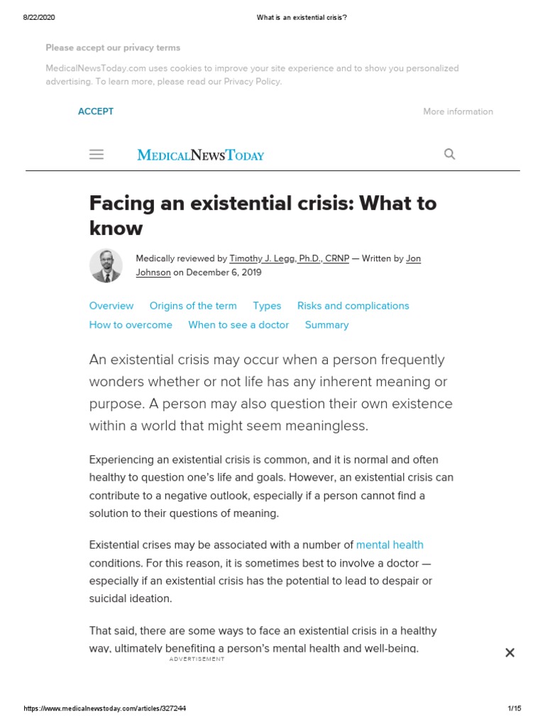 What Is An Existential Crisis | PDF | Existentialism | Metaphysics Of Mind