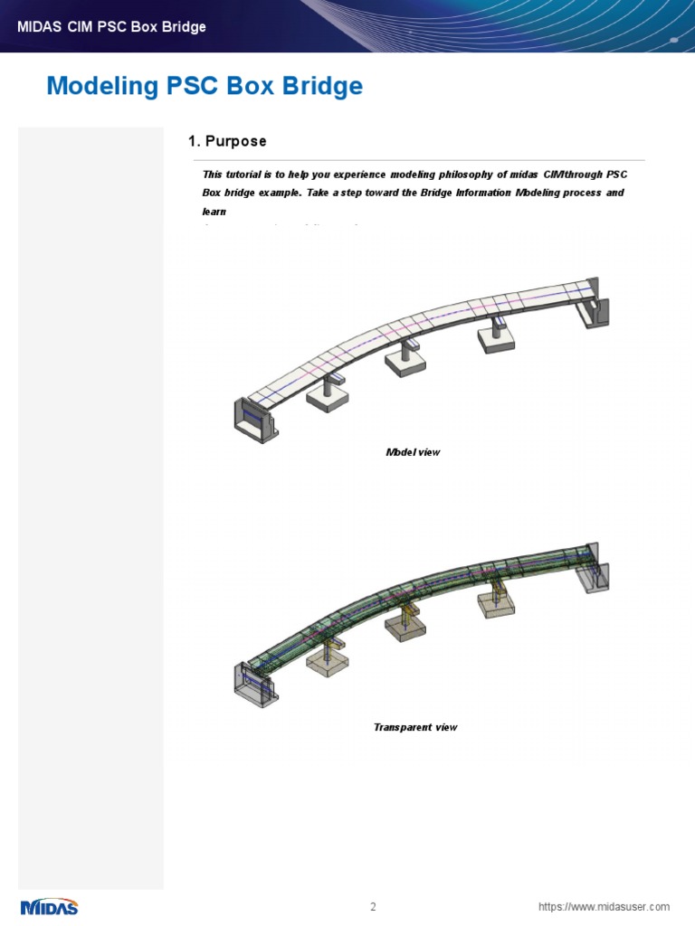 Modeling PSC Box Bridge: 1. Purpose | PDF