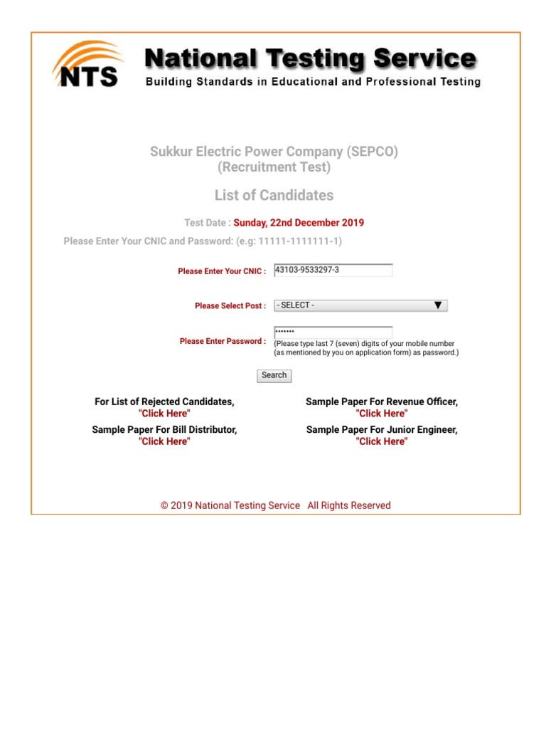 National Testing Service - PDF | PDF