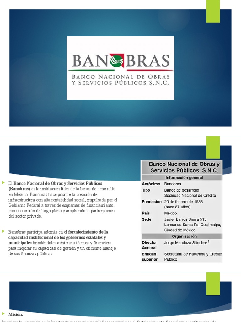 Banobras: Banca de Desarrollo en México | PDF | Bancos | Economias