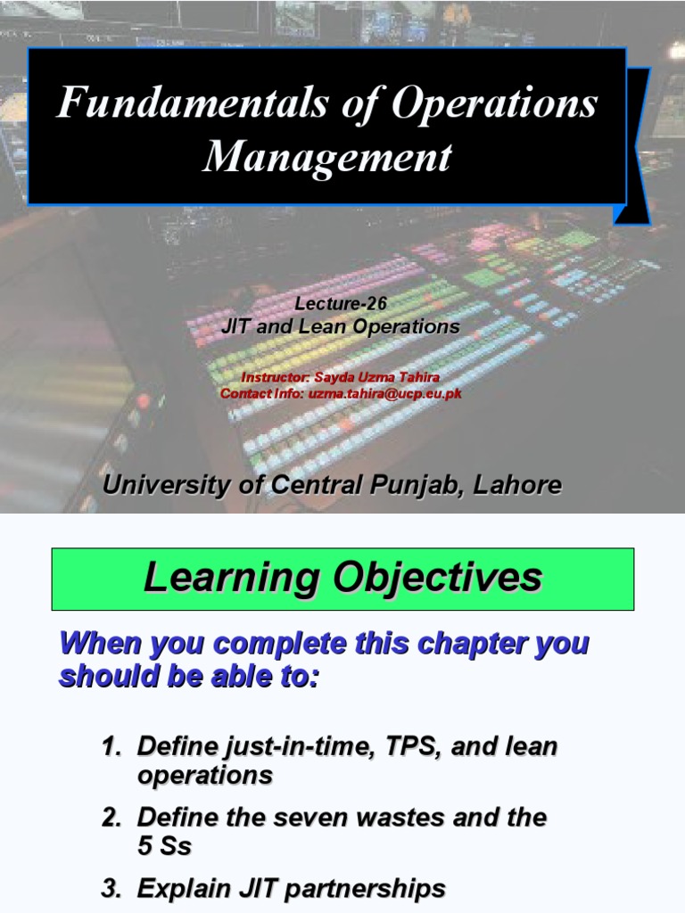 Fundamentals of Operations Management | PDF | Lean Manufacturing ...