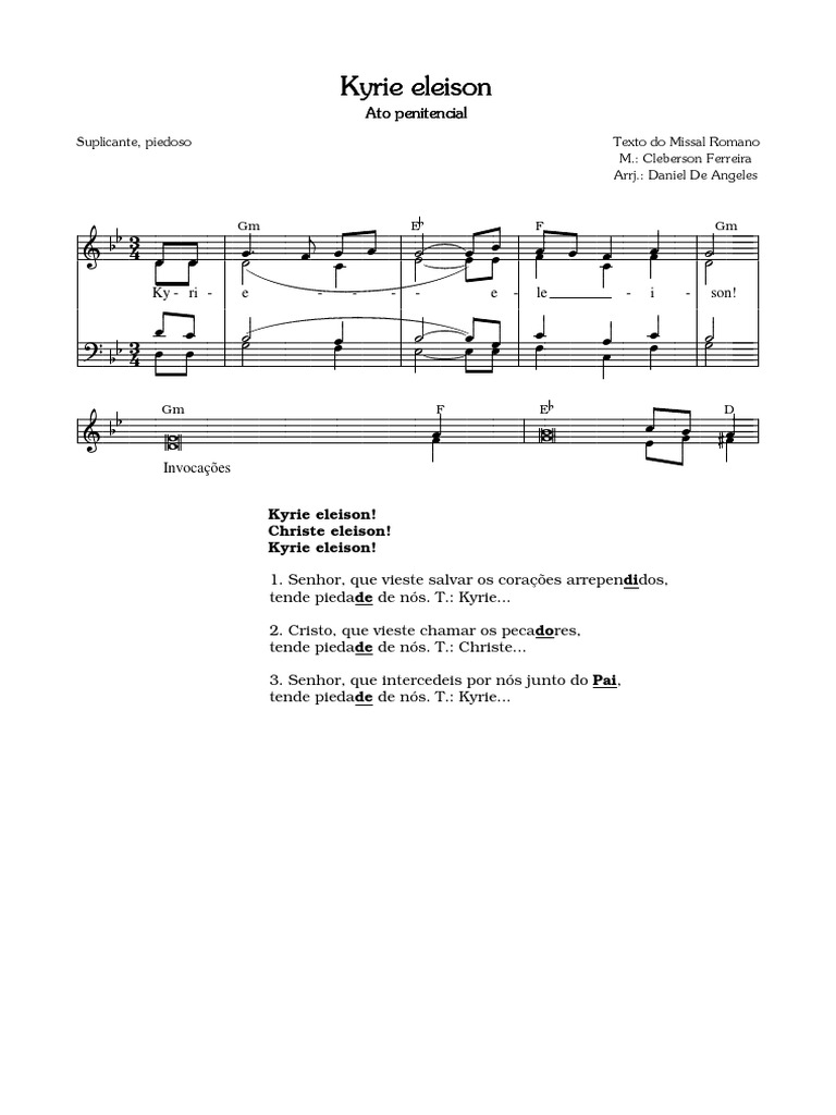Kyrie Eleison | PDF | Messe | Textes religieux
