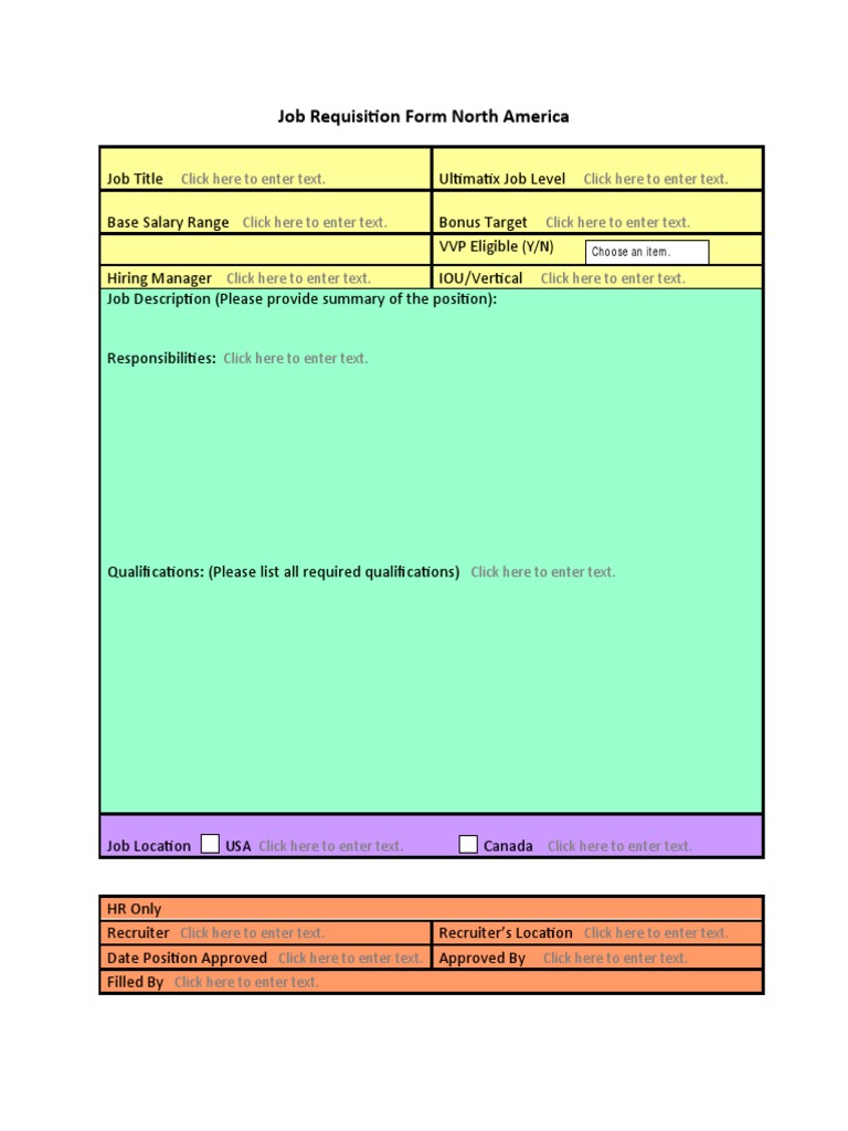 Job Requisition Template | PDF