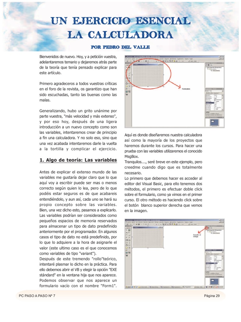 9 Manuales Curso De Visual Basic La Calculadora Pdf Básico