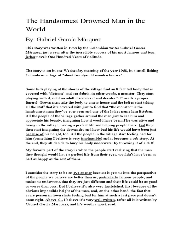 The Handsomest Drowned Man in The World | PDF