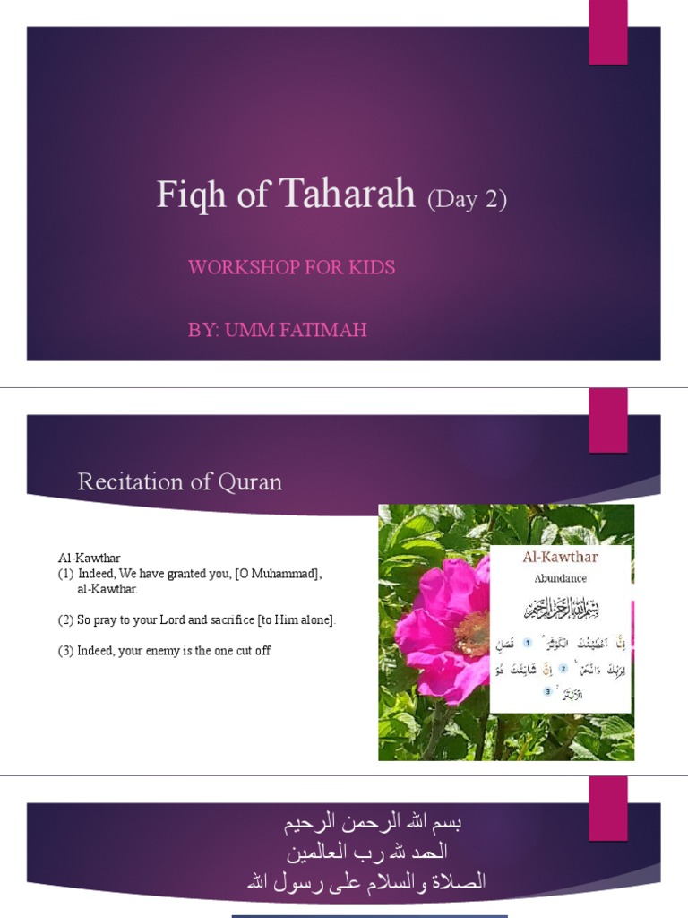 Fiqh of Taharah | PDF | Muhammad | Islamic Belief And Doctrine