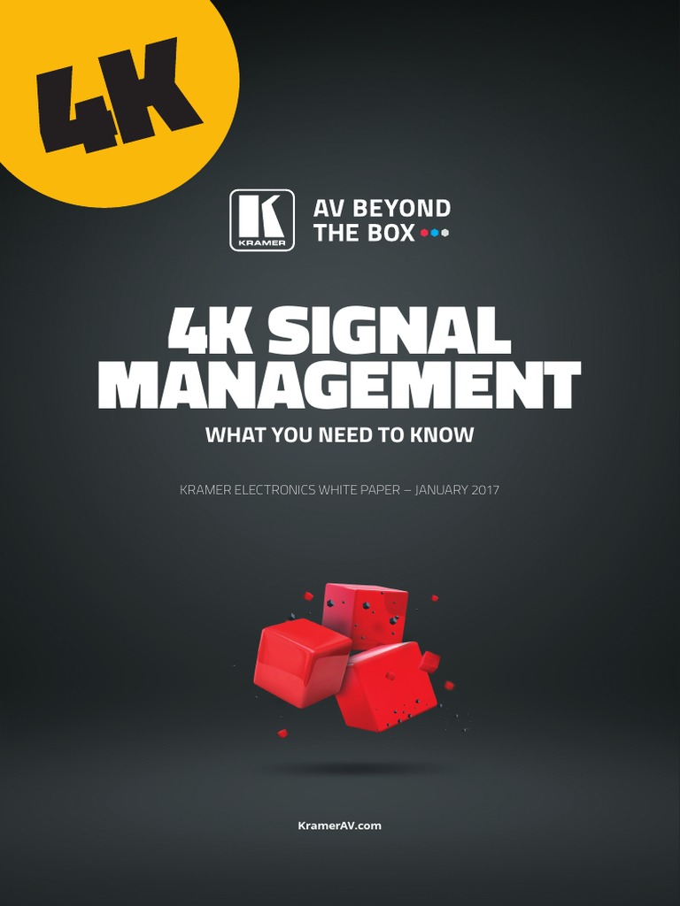 4K Signal Management Insights | PDF | Hdmi | Display Technology