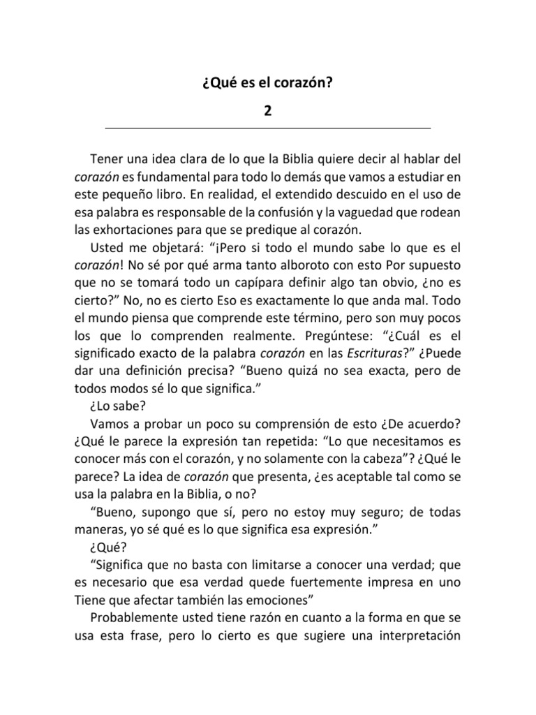 Que Es El Corazon 2 | PDF | Biblia | Verdad