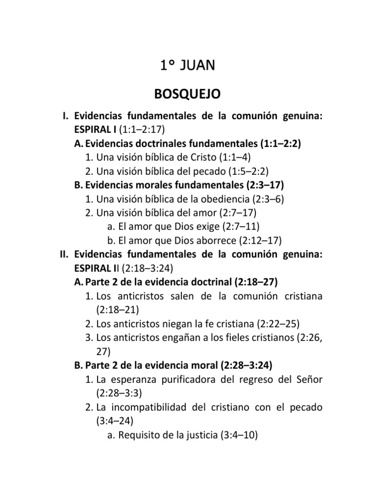 1 Juan Bosquejo | PDF