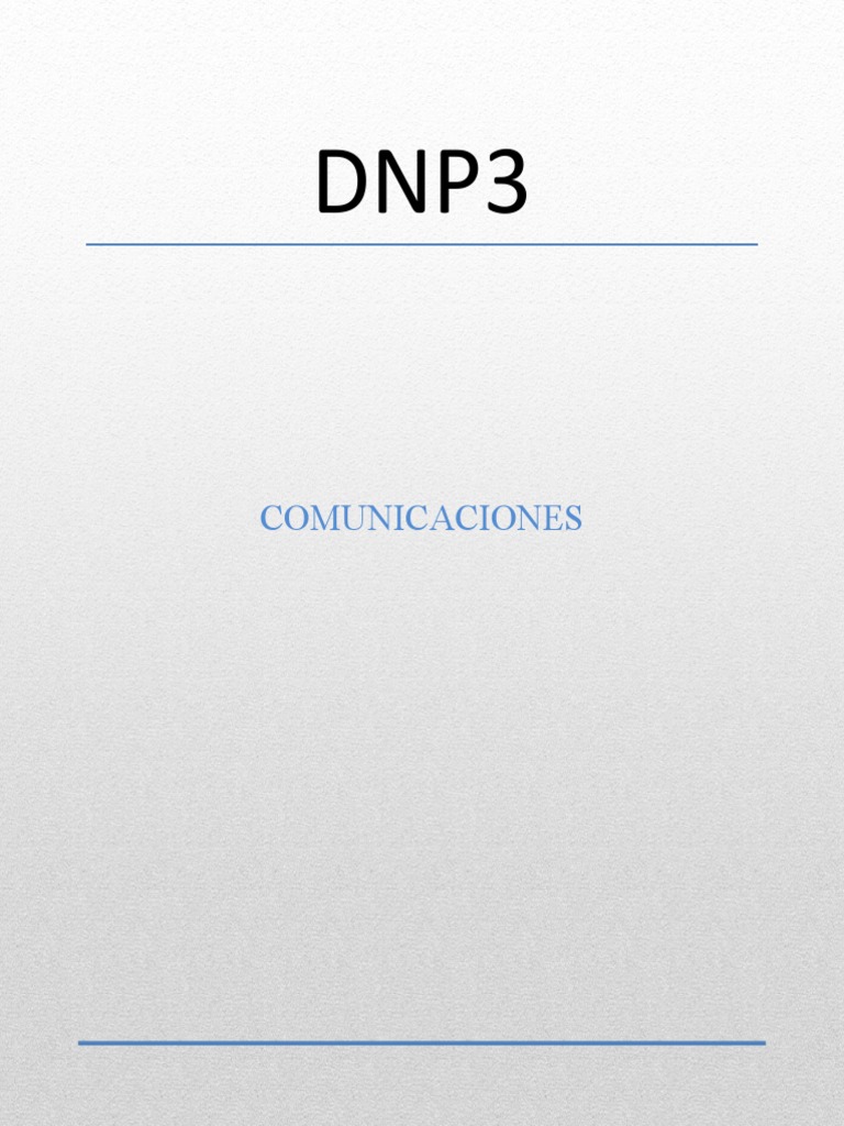 Informacion DNP3 | PDF | Protocolos de red | Protocolos de comunicaciones