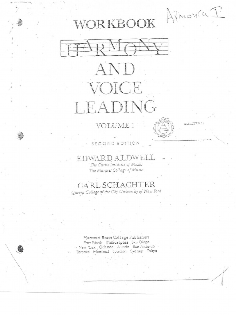 Harmony and Voice Leading Workbook PDF | PDF