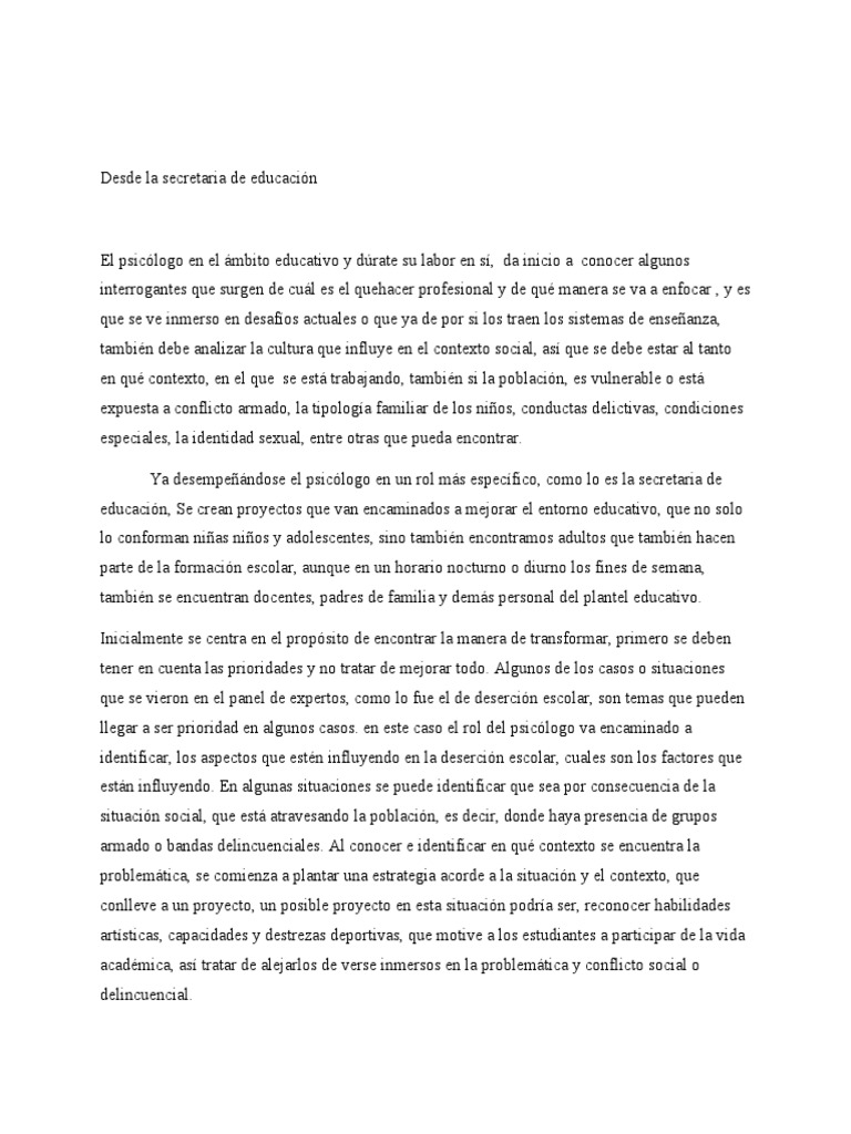 Relatoria Nestor Alfredo Parada Vargas | PDF | Sicología | Modificación ...