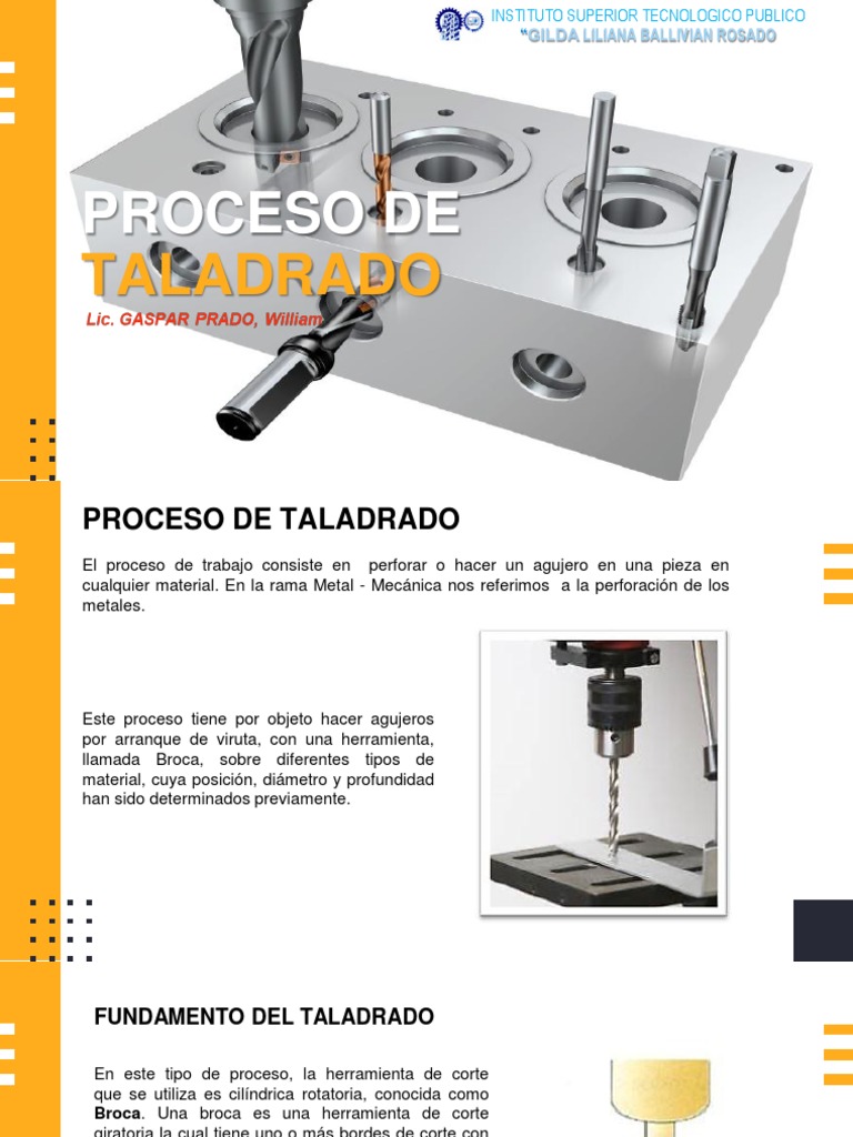 Proceso de Taladrado | PDF | Perforar | Herramientas