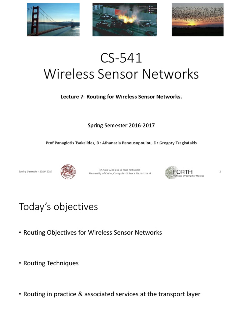 CS541 Lecture7 | PDF | Routing | Wireless Sensor Network