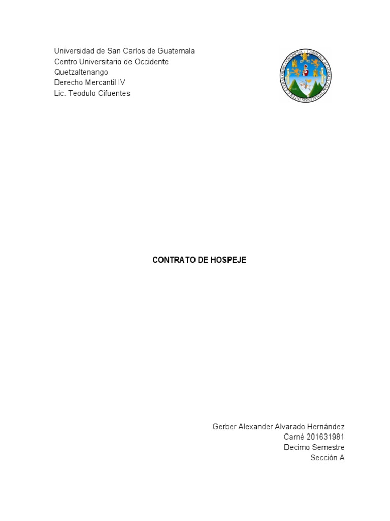 Contrato de Hospedaje | PDF | Hotel | Turismo