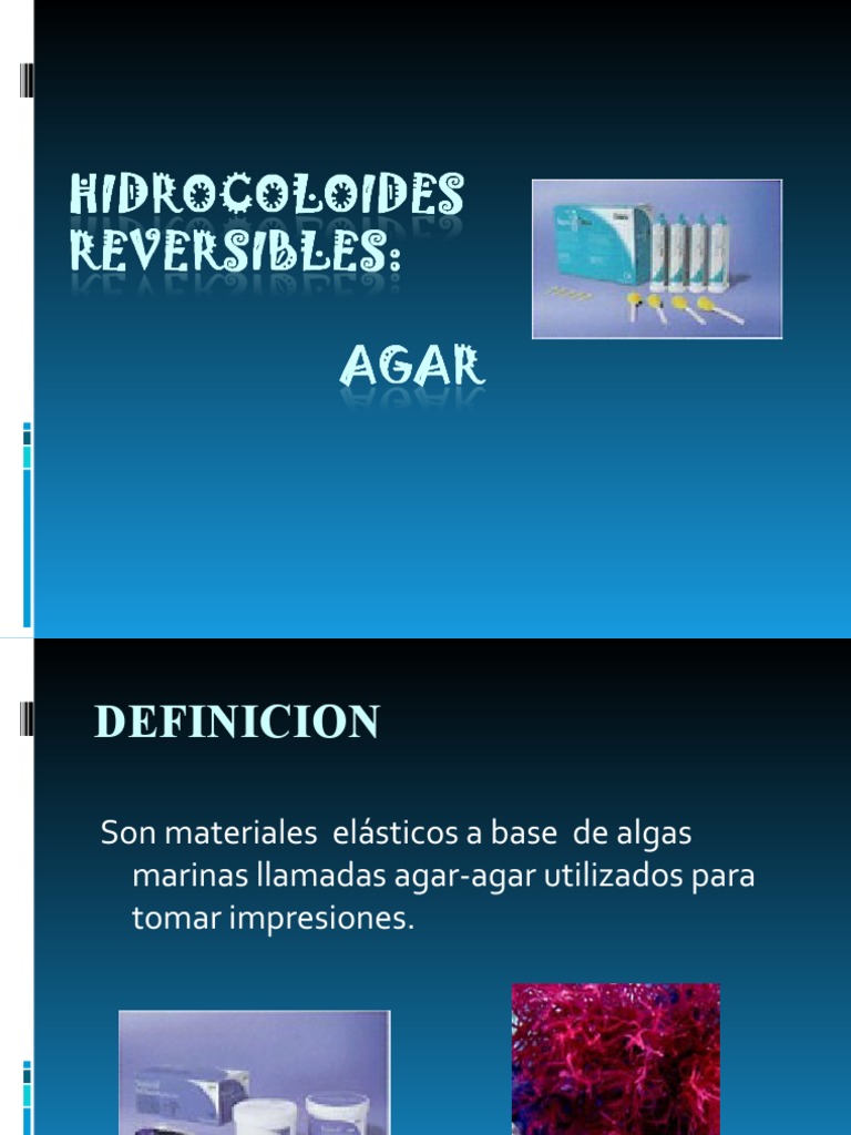 Hidrocoloides Reversibles | PDF