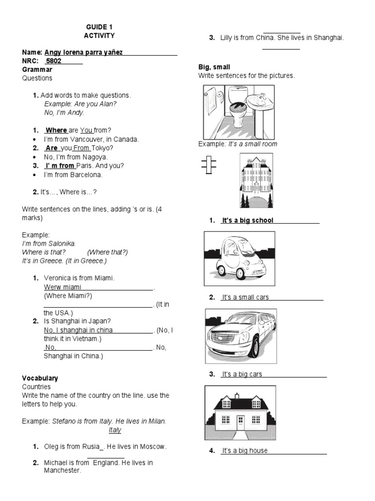 Activity 1 Saying Hello 1 | PDF