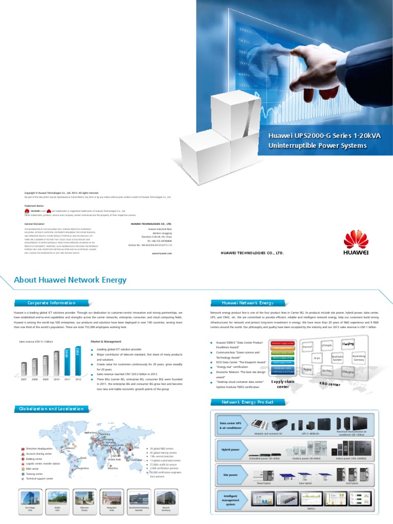 HUAWEI UPS2000 G Series 1kVA 20kVA Brochure PDF | PDF | Electronics ...
