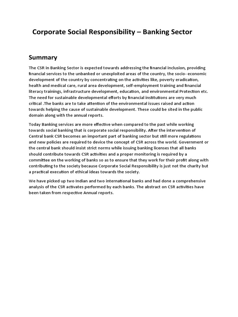 Corporate Social Responsibility Report | PDF | Corporate Social ...