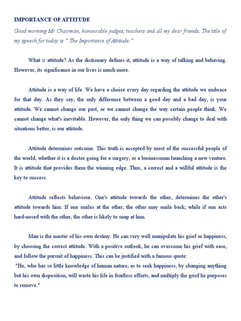 Public Speaking Scripts Attitude | PDF | Behavior Modification | Cognitive Science