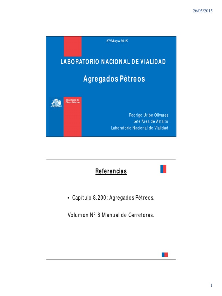 Control de Agregados Pétreos en Asfalto | PDF | Densidad | Masa