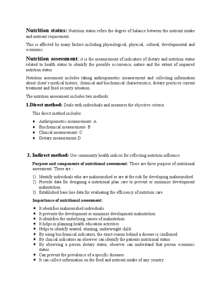 Nutrition Status:: 1.direct Method | PDF | Sampling (Statistics) | Census