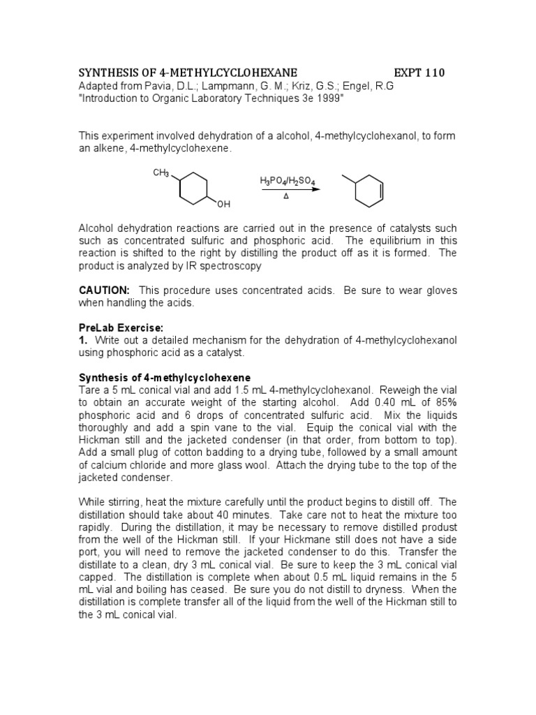 DH2O of Cycloc6 532 PDF | PDF | Distillation | Sulfuric Acid