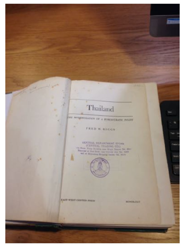 Thailand: The Modernization of A Bureaucratic Polity by Fred W Riggs | PDF