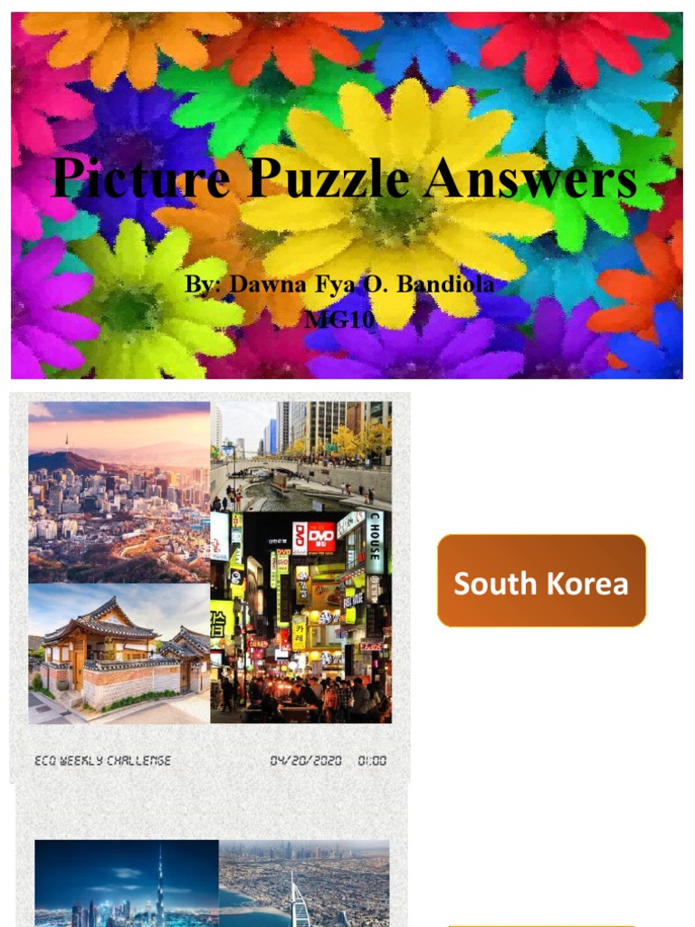 Picture Puzzle Answers | PDF