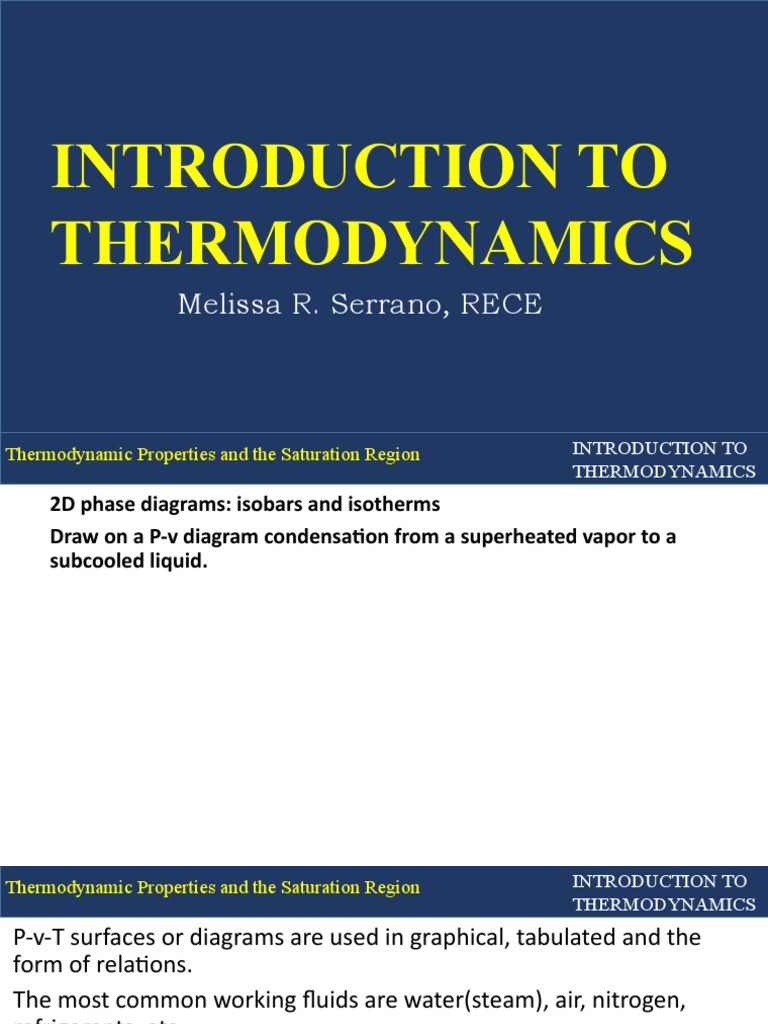 Thermodynamic Properties, Internal Energy, Specific Heat & Ideal Gas ...