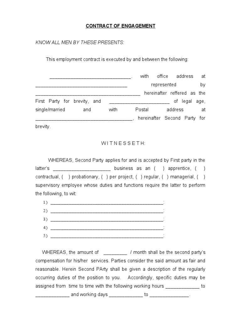 BPO Employment Contract Template | PDF | Confidentiality | Employment