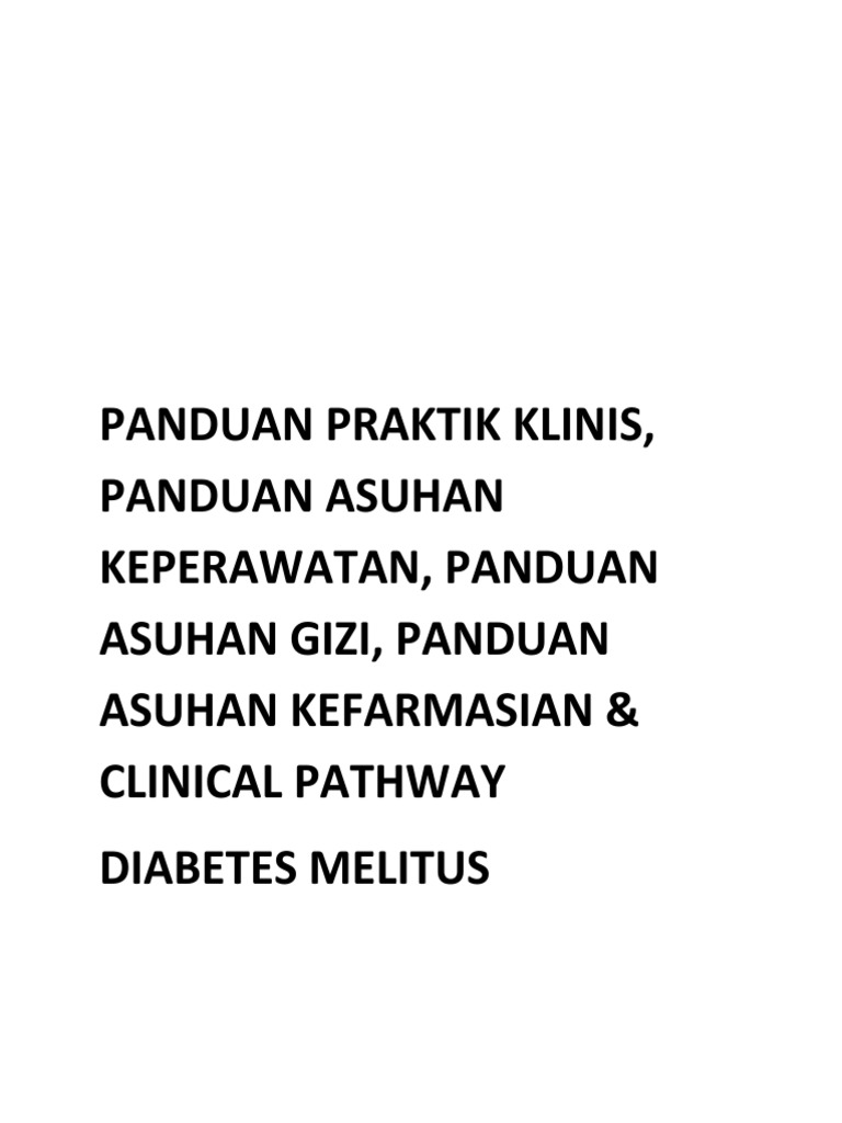 Clinical Pathway (Diabetes Melitus) | PDF