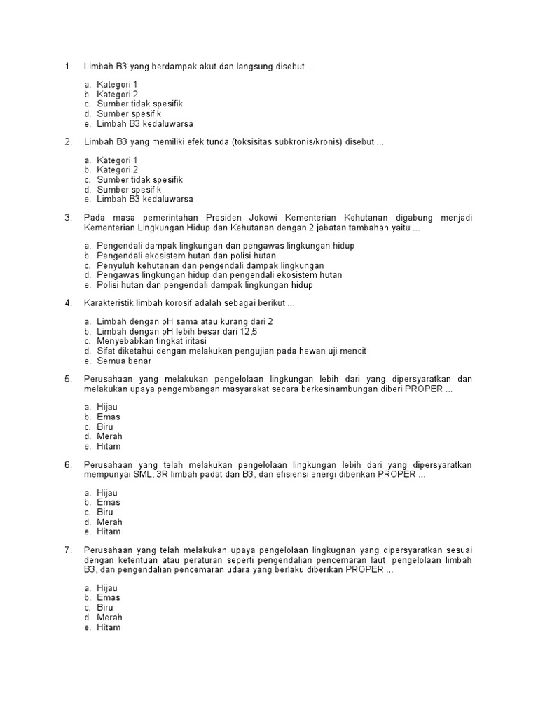 Bagi SKB Lingkungan Hidup Versi 5 | PDF