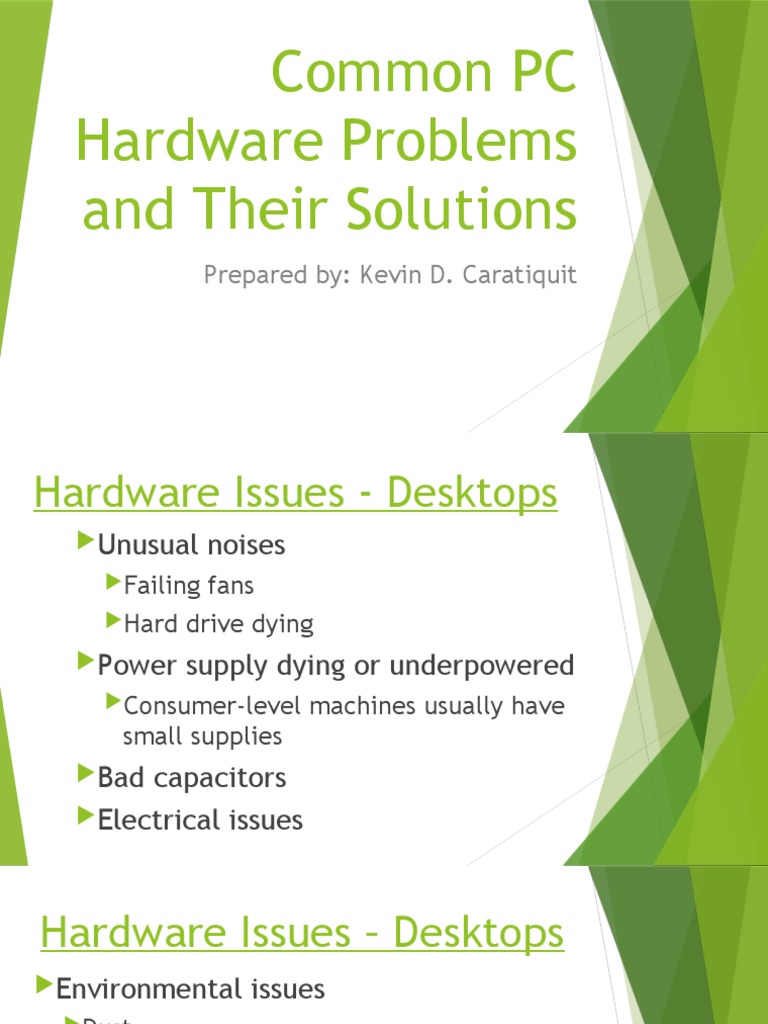 Common PC Hardware Problems and Their Solutions | Download Free PDF ...