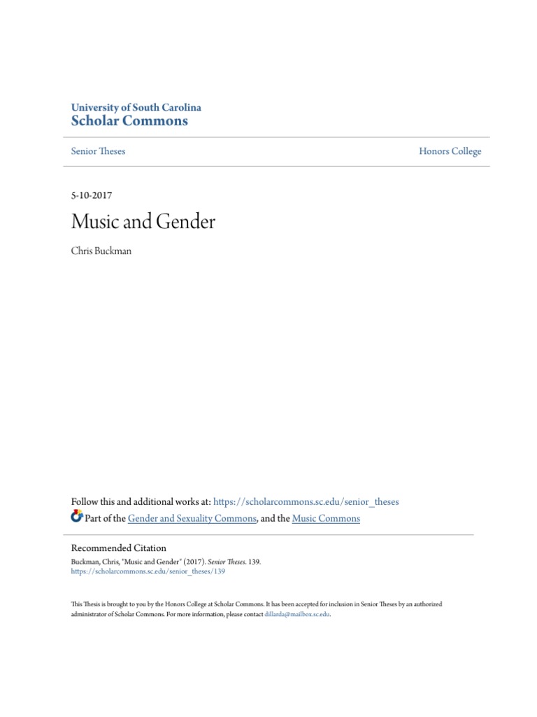 Music and Gender | PDF | Survey Methodology | P Value