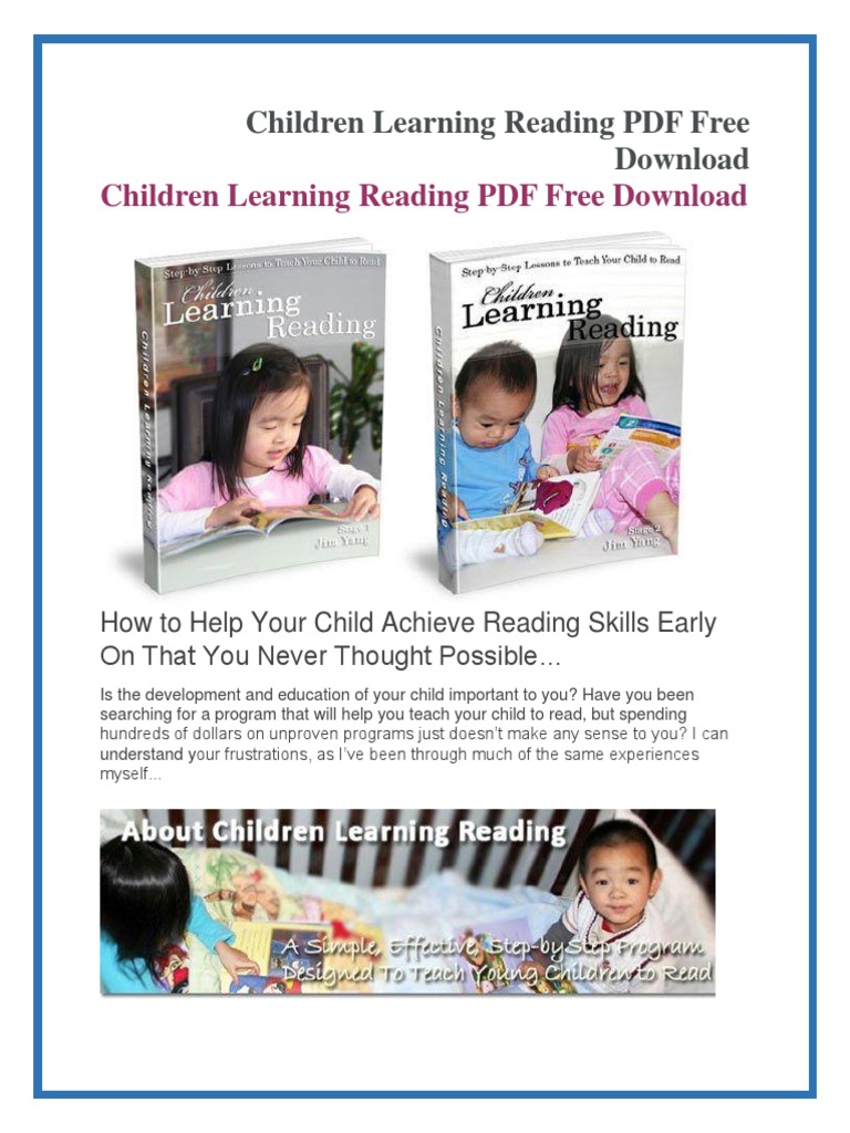 Children Learning Reading PDF | PDF | Learning To Read | Psycholinguistics