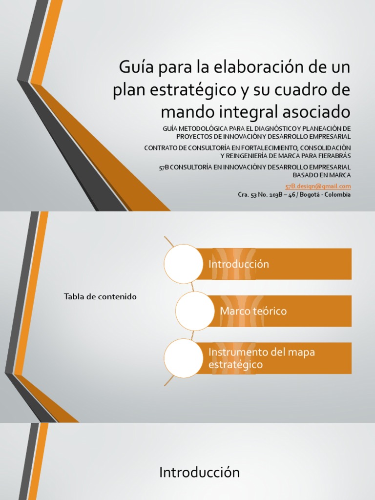 Presentación - Guía de Diagnóstico y Planeación Estrategica - NTC 6001 y BSC | PDF ...