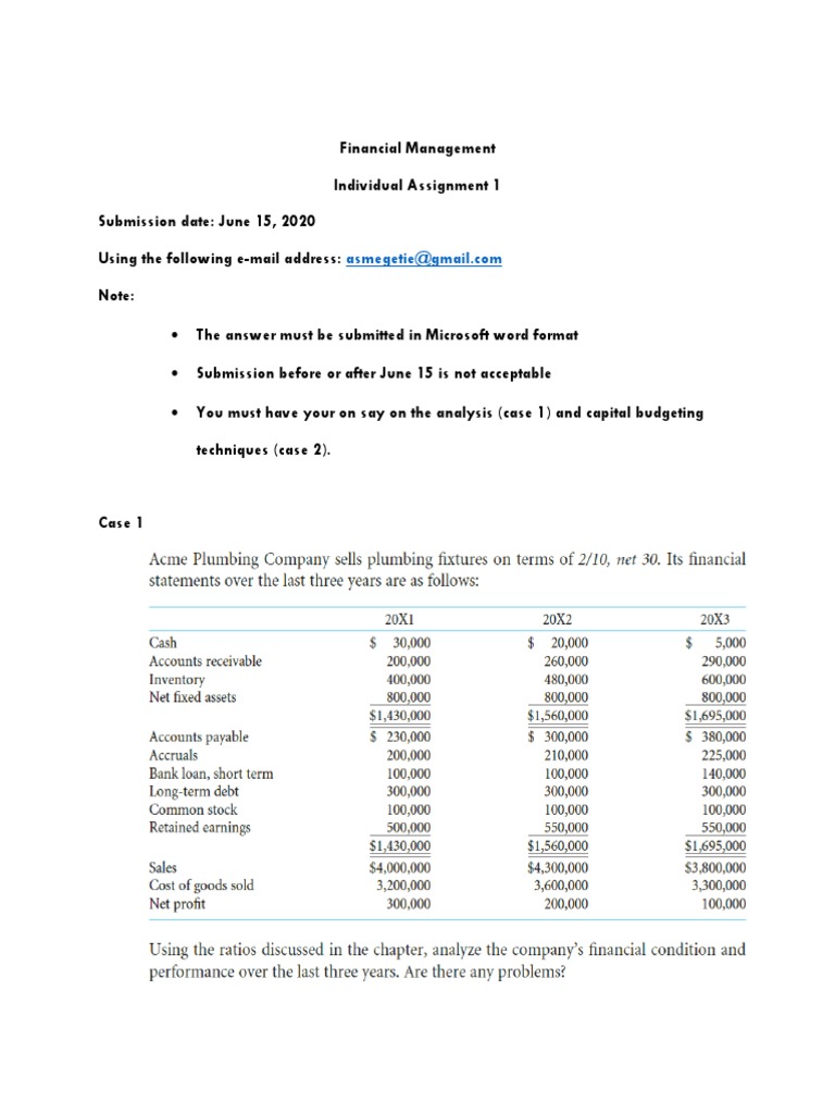 Financial Management Assignment 1 PDF | PDF