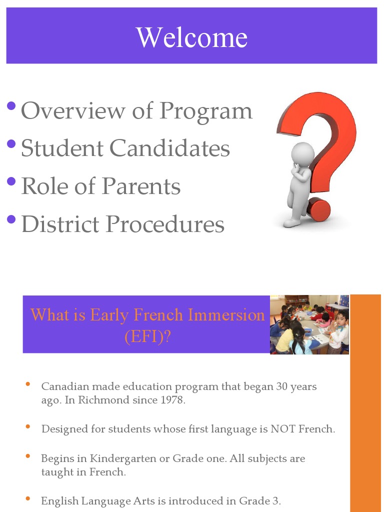 Early French Immersion Presentation | PDF | Learning | Cognition