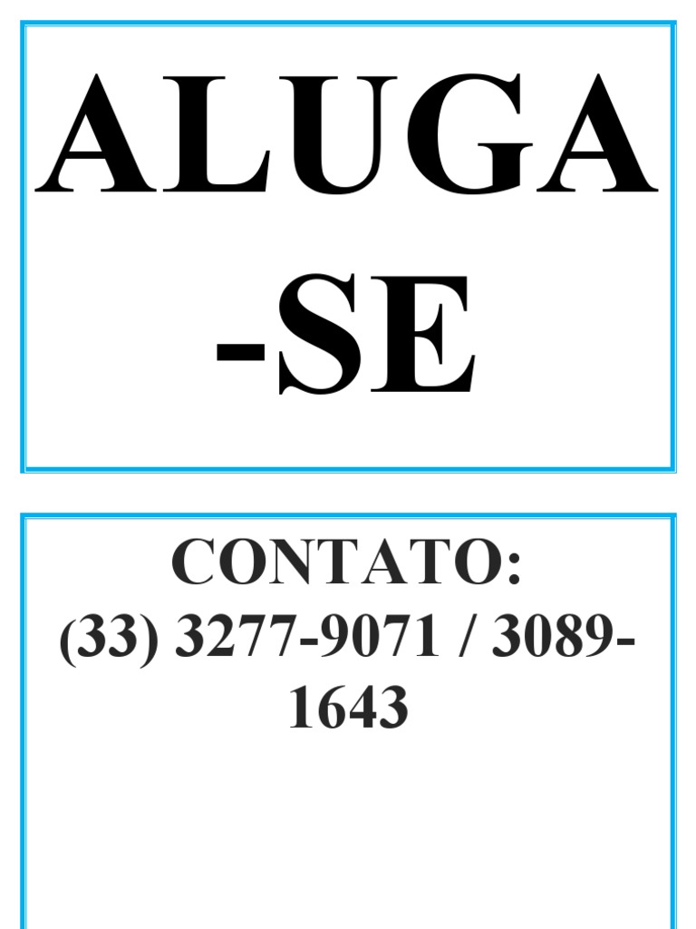 Aluga-Se Placa | PDF