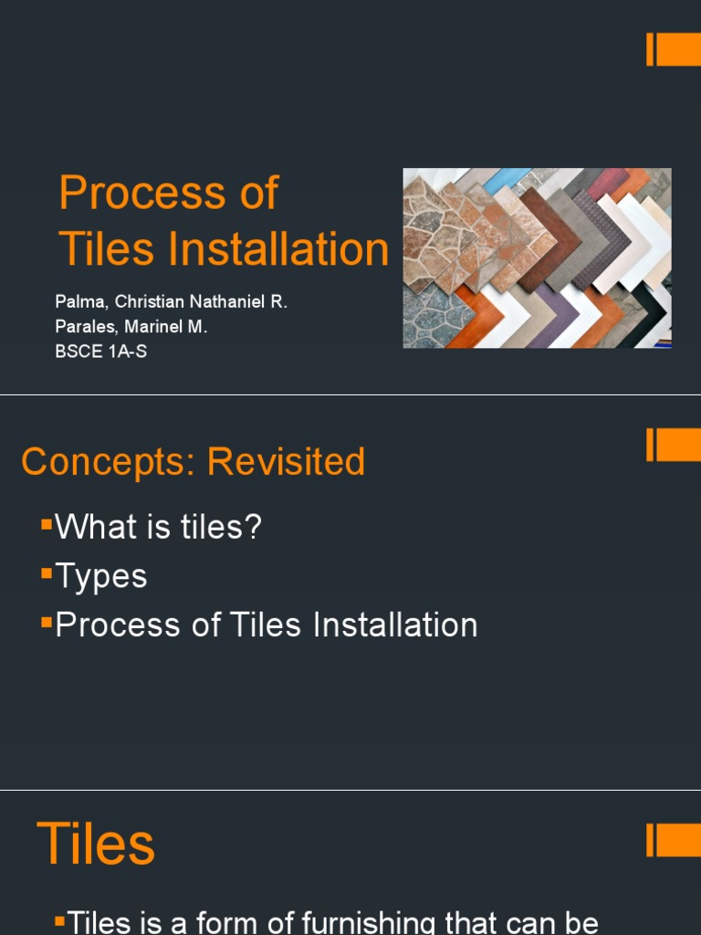 Process of Tile Installation | PDF | Tile | Building Engineering