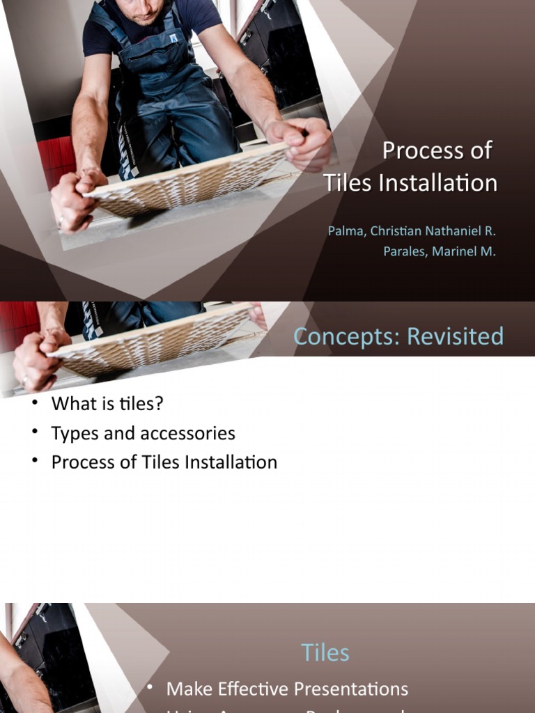 Process of Tiles Installation | PDF