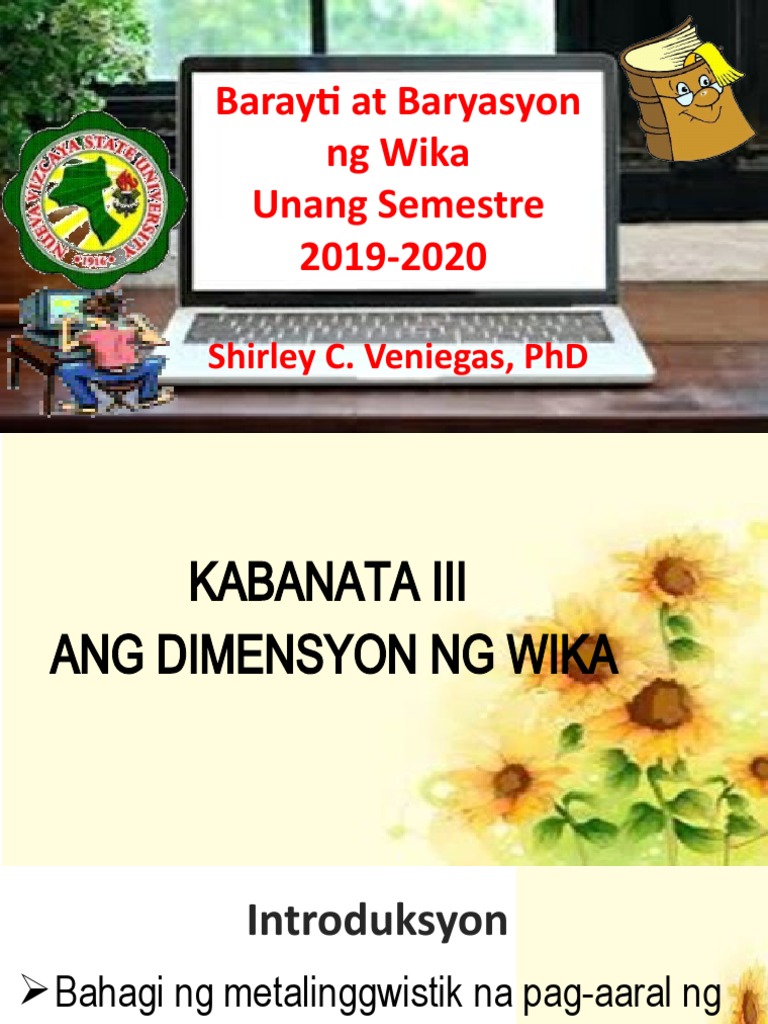 BARAYTI AT BARYASYON NG WIKA