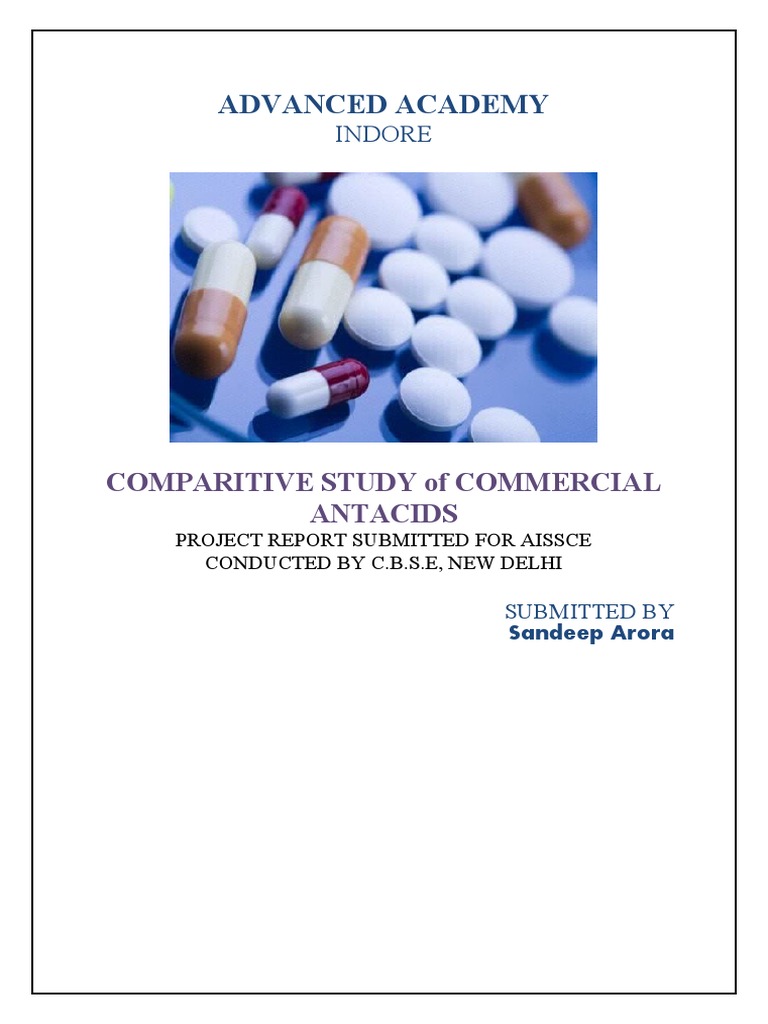 Advanced Academy: Comparitive Study of Commercial Antacids | PDF | Hydrochloric Acid | Acid