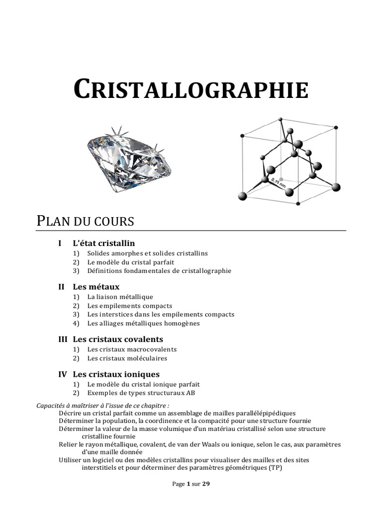 6 Cristallo | PDF | Cristal | Cristallographie
