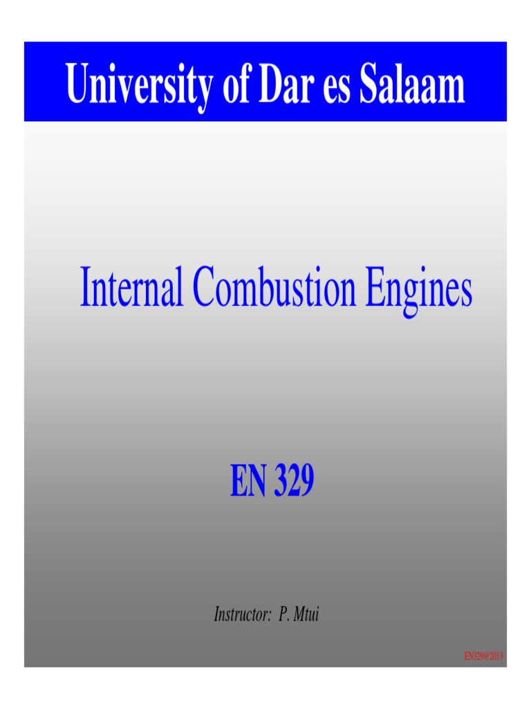 Lecture 1 - Introduction To Internal Combustion Engines | PDF ...