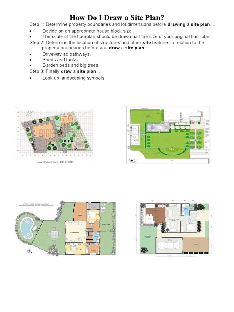 How Do I Draw A Site Plan?: Look Up Landscaping Symbols | PDF