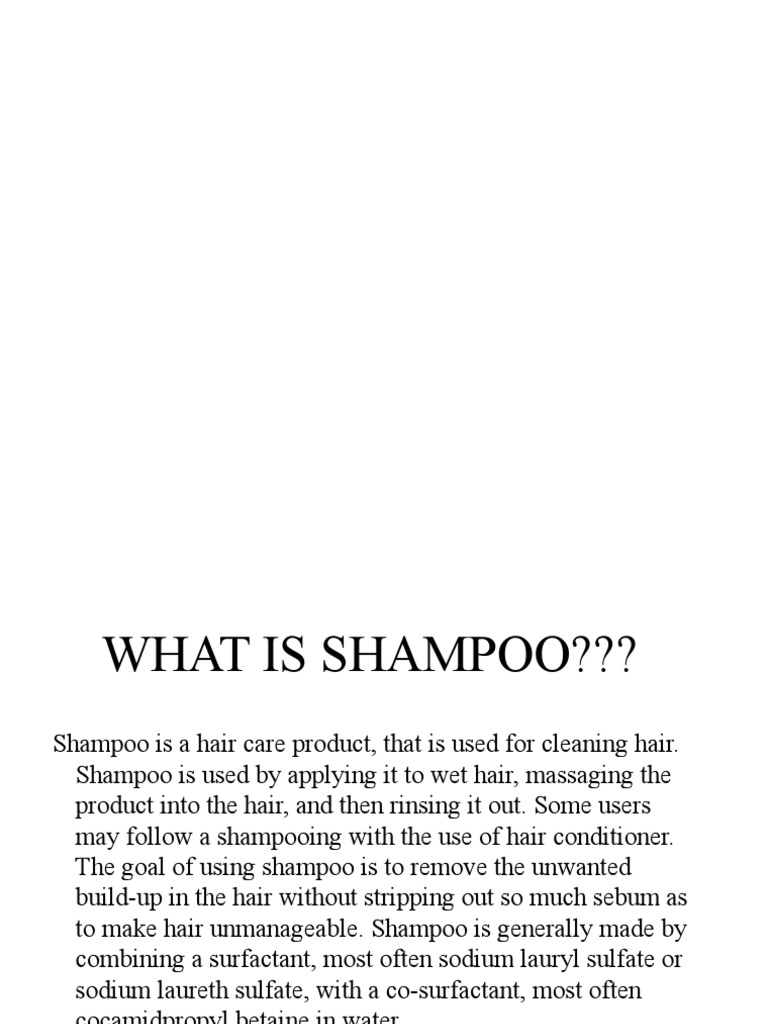 Understanding Shampoo Benefits and Market | PDF | Shampoo | Human Hair