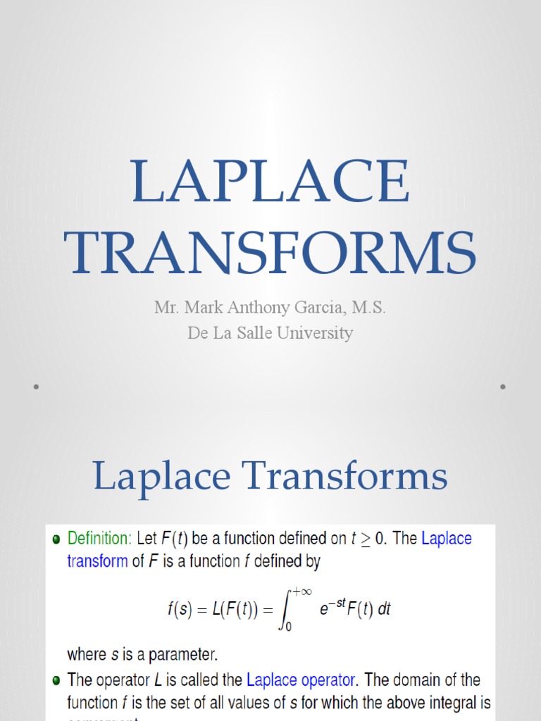 Laplace Transforms and Applications | PDF | Language Arts & Discipline