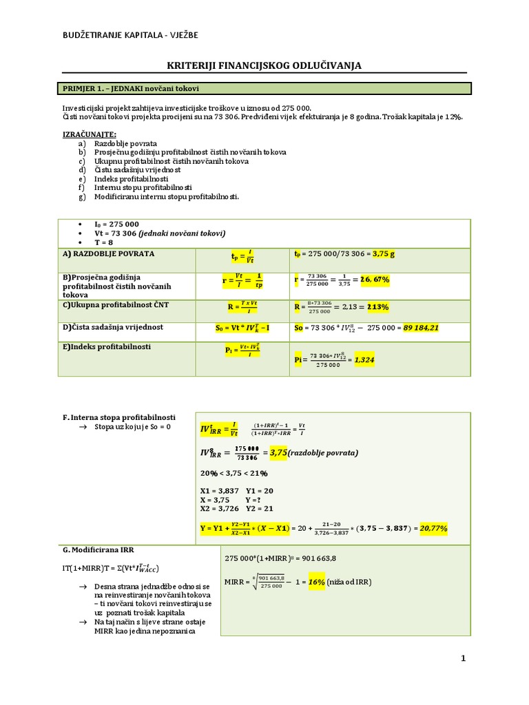 Vježbe - Zadaci I Postupak Rješavanja | PDF
